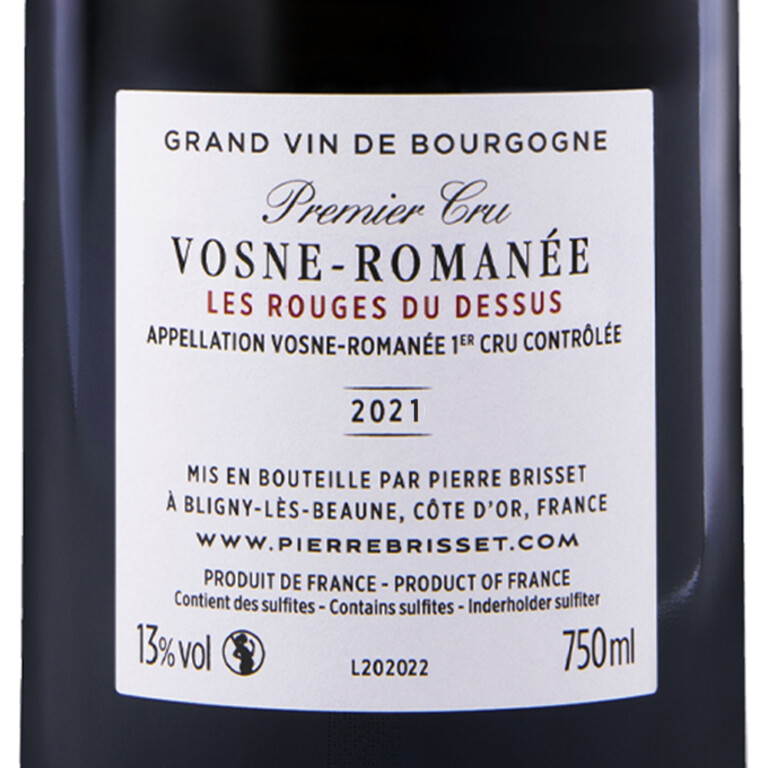 Vosne Romanée Premier Cru - Les Rouges du Dessus 2021 - Maison Pierre ...